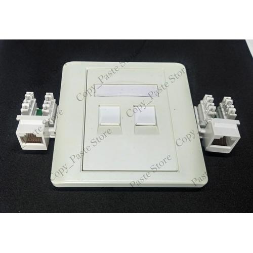 Jual FACEPLATE LAN DUAL PORT WITH 2 x RJ-45 MODULAR JACK - Kota ...