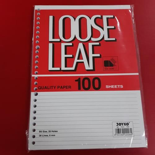 Jual Loose Leaf / Isi Kertas File / Binder Joyko B5-7026 / 100 Lembar - Jakarta Barat - WIKI ...