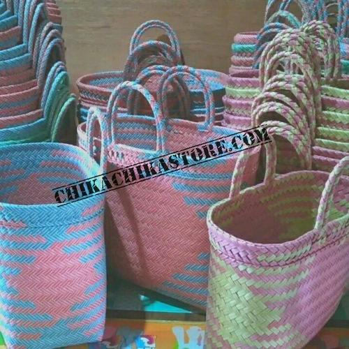 Jual tas pasar anyam keranjang belanja tali tradisional M - Jakarta ...