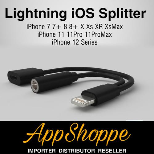 Jual Lightning Dual Splitter Jack Audio iOS Aux Adapter Splitter ...