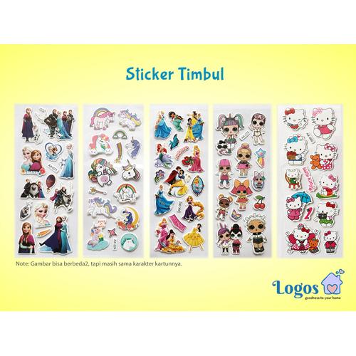 Jual Stiker Timbul kartun Anak sticker timbul puff lucu karakter disney ...