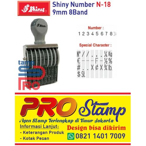 Jual Stempel Angka Manual Shiny N-18 / 9mm 8Digit - Kab. Bekasi - PRO ...
