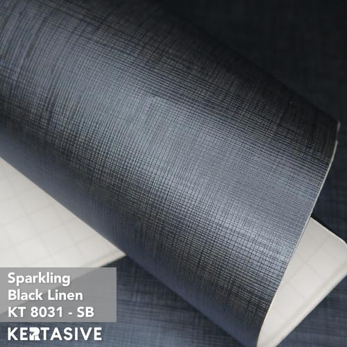 Jual SPARKLING BLACK LINEN KAIN - PVC INTERIOR FILM KERTASIVE ( 122 CM ...