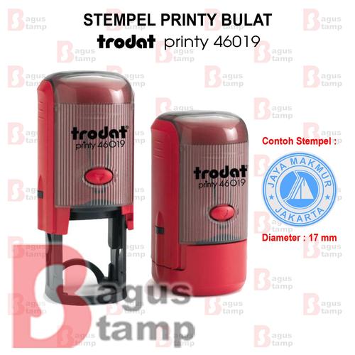 Jual Stempel Otomatis / Self Ink Trodat Bulat 46019 Custom Text 1,7 cm ...