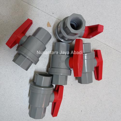 Jual Ball Valve / Kran Air / Stop Kran PVC Drat 1/2 " inchi DN 15 ...