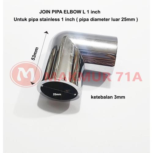 Jual Join Pipa L Elbow size 1 inch 25mm TEBAL / Sambungan Pipa ...