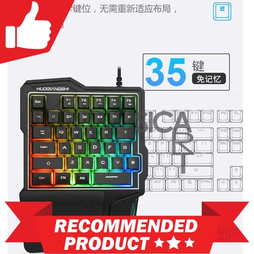 Jual Keyboard Tambahan Gaming - Single Hand Gaming Keyboard RGB 38 Keys ...
