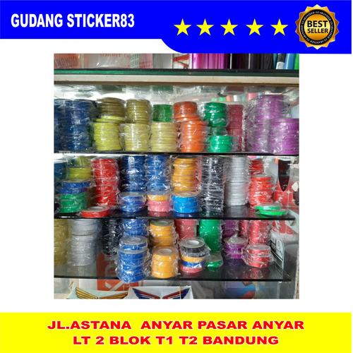Jual Lis Pelek Polos Strip List Velg 1cm Scotlite Sticker - Putih ...