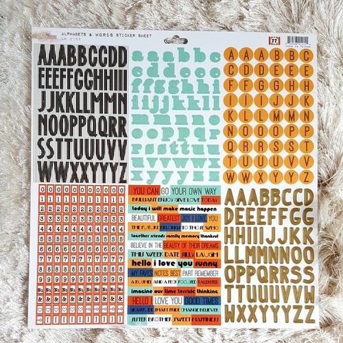 Jual Scrapbook - 12 x 12 Alphabets & Elements Stickers Collection 6 ...