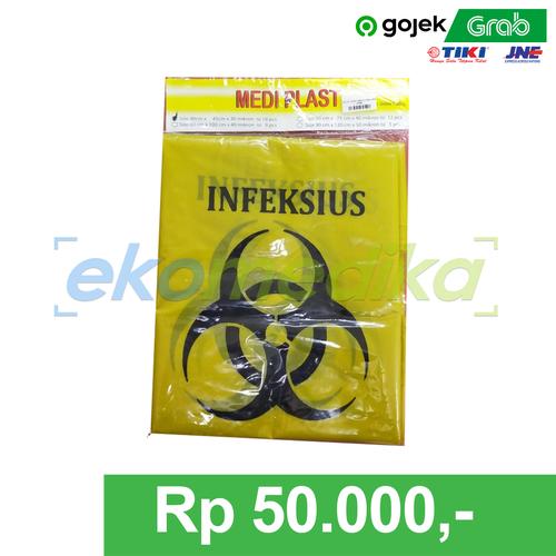 Jual Plastik Limbah Sampah Medis Logo Infeksius Kuning 40x45 MEDIPLAST ...