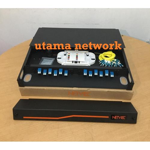 Jual NETVIEL OTB Rackmount 24 port LC Singlemode + 24 Pigtail LC ...