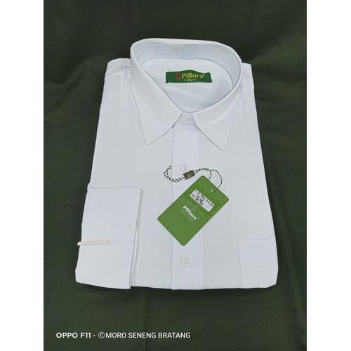 Jual HEM PUTIH lengan panjang PILLARS - FORMAL Warna Putih sz S M L XL ...