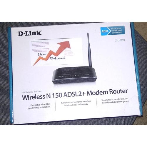 Jual D-Link DSL-2730E N150 Wireless ADSL2+ 4-Port Router - DSL-2730E ...