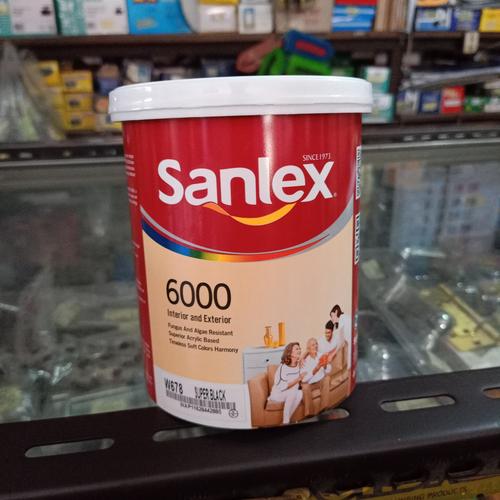 Jual Cat tembok Hitam merk Sanlex 6000 kemasan 1 kg ( W678 Super Black ...