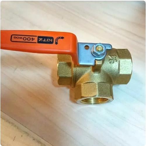 Jual Ball valve 3way KITZ ukuran 1/2 "(inch) Ball valve three way ...