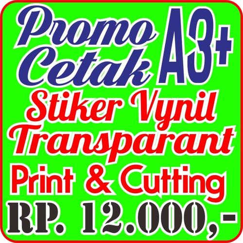 Jual CETAK STIKER,LABEL BAHAN VINYL QUANTAC TRANSPARANT/BENING A3+ CUT ...