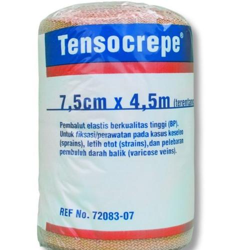 Jual tensocrepe 7,5cm x 4,5m / perban elastis / perban coklat / perban ...