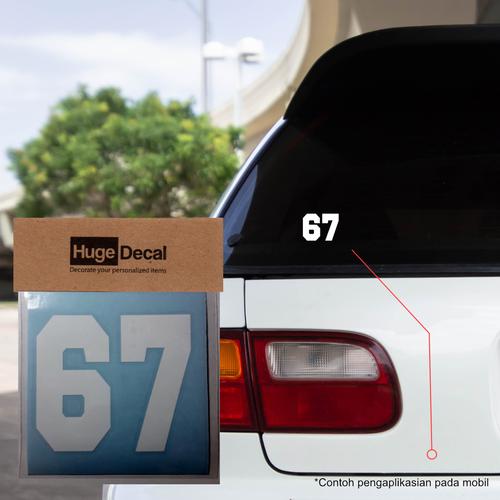 Jual Stiker Nomor 2 Angka Baseball Style Number Cutting Sticker Mobil ...