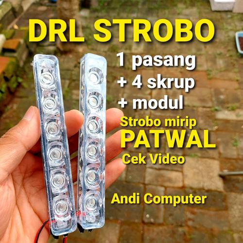 Jual Lampu LED Tembak Sorot Cree DRL Gril Motor Strobo PATWAL PATROLI ...