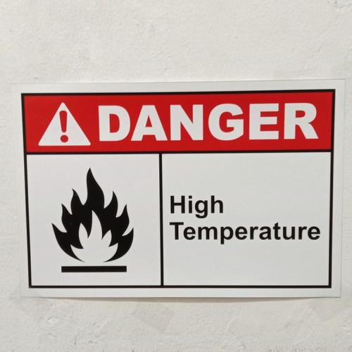 Jual SIGN STICKER K3 RAMBU SAFETY DANGER HIGH TEMPERATURE UK 20X30CM ...