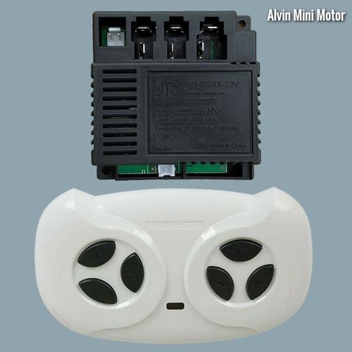 Jual remote dan receiver mobilan aki JR1705 RX 12v remot putih modul ...