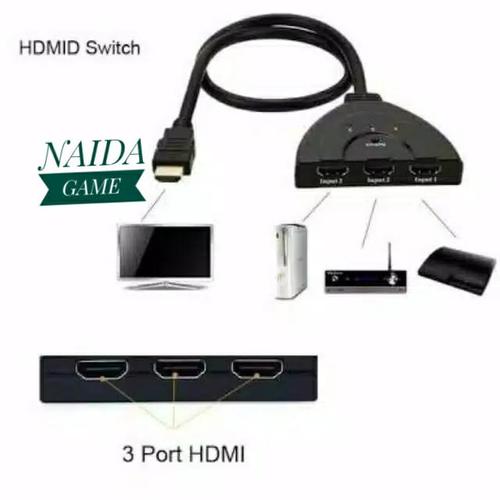 Jual HDMI SWITCH 3 PORT / HDMI CABANG 3 / HDMI PARALEL SWITCHER - Kab ...