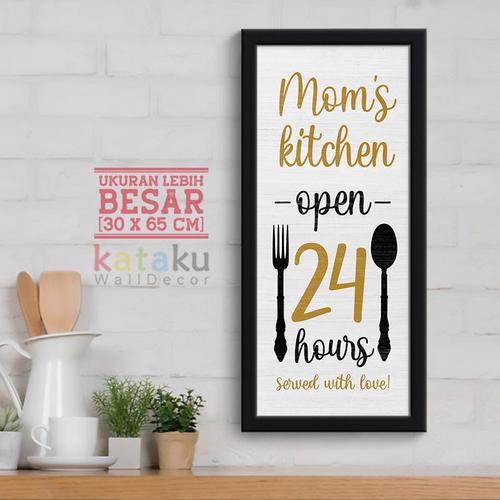 Promo Hiasan Dinding Mom's Kitchen Sign Rustic Dekorasi Dapur Ruang ...