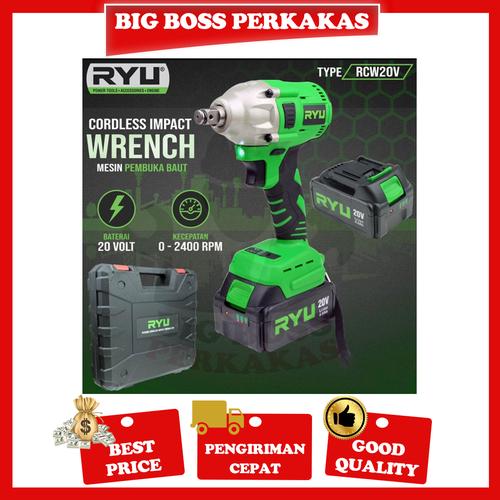 Promo RYU RCW20V ALAT BUKA BAUT MOBIL BATERAI 20V CORDLESS IMPACT ...