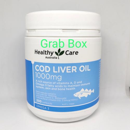Jual Healthy Care Cod Liver Oil Minyak ikan cod omega 3 1000mg 200 ...