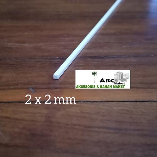 Jual ABS SQUARE STICK 2mm BAHAN MAKET ARSITEKTUR/DESAIN INTERIOR/HOBI ...