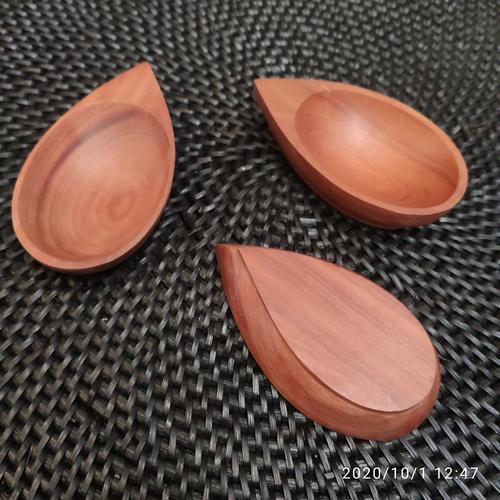 Jual Mangkok Kayu Kecil Model telur / tempat sambal / tempat saos ...