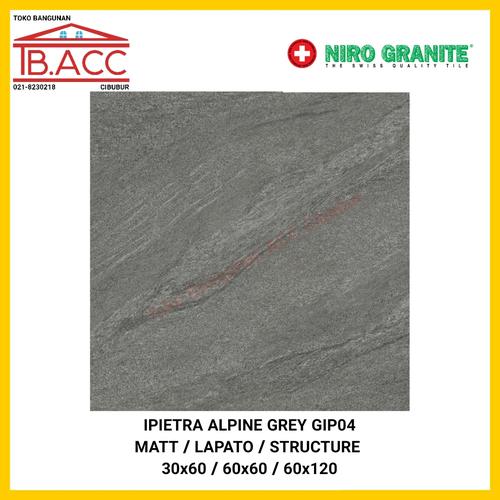 Jual Niro Granite 60x60 GIP04 Structure Ipietra Alpine Grey - Kab ...