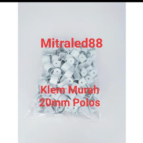 Jual Klem Pipa 20mm Polos Putih Klem Conduit pipa PVC Murah - Jakarta ...