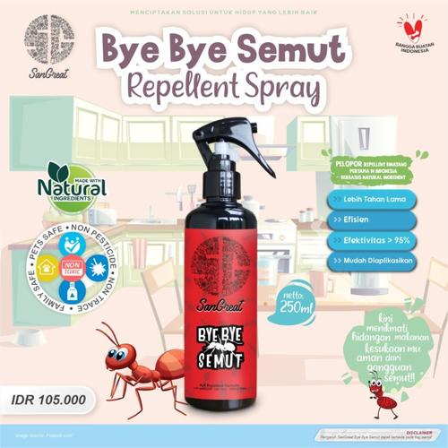 Promo Pengusir semut spray 250 ml non pestisida SanGreat Bye Bye Semut ...