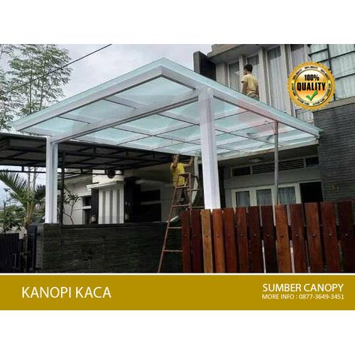 Jual Kanopi Kaca / Canopy Tempered / laminate minimalis - Jakarta ...