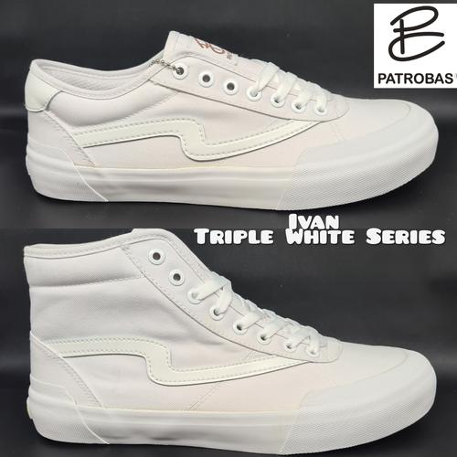 Jual Sepatu Patrobas IVAN TRIPLE WHITE Series (Original) - LOW White ...