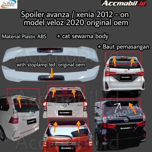 Jual Spoiler all new avanza xenia model spoiler veloz 2019 plastik ...