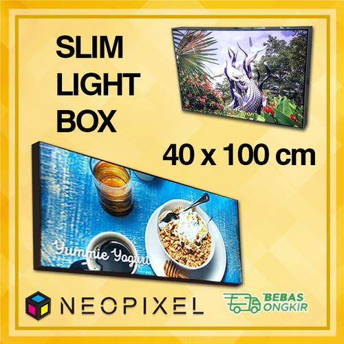 Jual NEON BOX SLIM TIPIS 40X100 CM LIGHT BOX LED LIGHT BOX DISPLAY - 1 ...