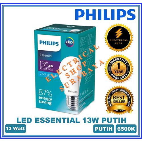 Jual PHILIPS LAMPU LED ESSENTIAL 13W 13 WATT PUTIH (GARANSI & GROSIR ...