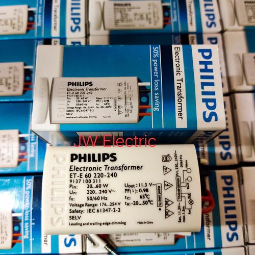 Jual Philips Electronic Transformer Ballast Halogen 12Volt ET-E 60W ...