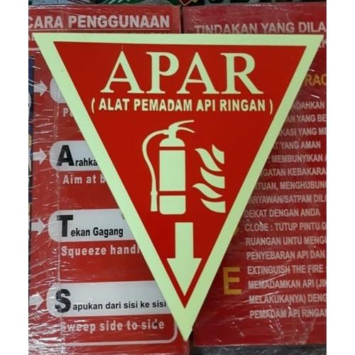 Jual SIGN STICKER SEGITIGA ALAT PEMADAM GLOW IN THE DARK / STIKER APAR ...