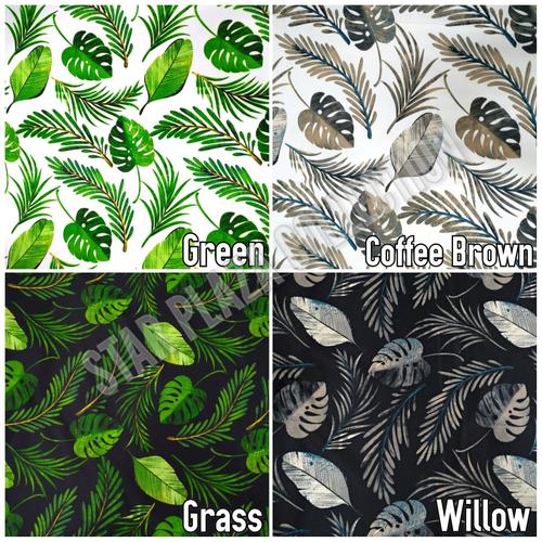 Jual Bahan Kain Kanvas Sofa / Kursi / Jok Motif Daun Tropical - Bassano ...