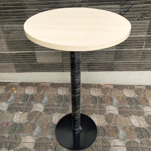 Jual Meja Bar Cafe/Resto Bulat 60xT103 cm Full Besi HPL - Jakarta Utara ...