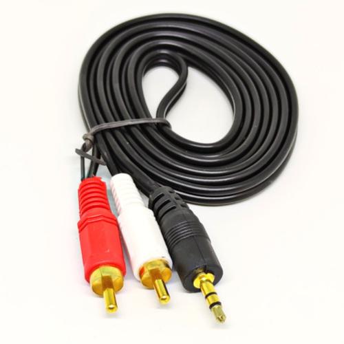 Jual KABEL AUDIO TO RCA 2 GOLD PLATED 1.5M (1-2) / JACK 3.5 - 2 RCA 1.5 ...