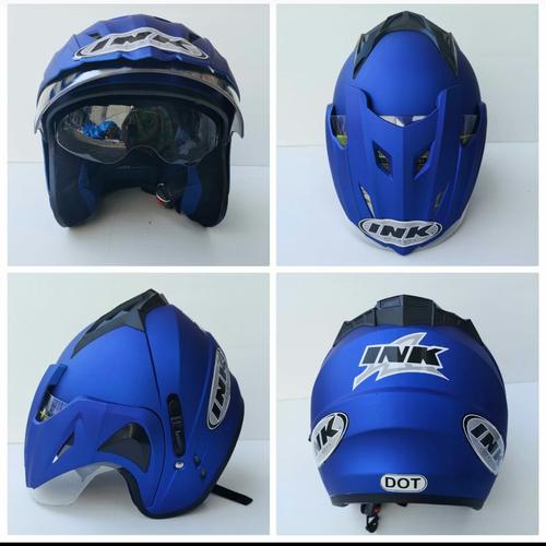 Jual HELM INK BASIC T1 DOUBLE VISOR BIRU DOFF - Biru - Kota Surabaya ...