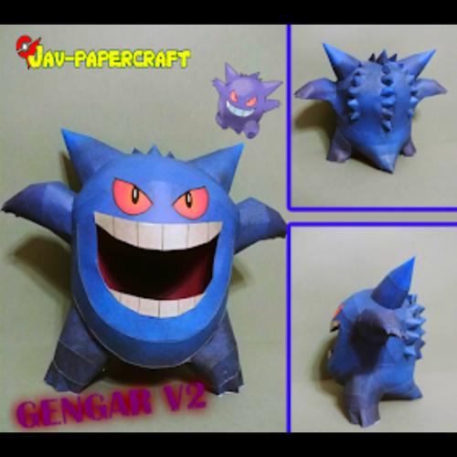 Jual Pokemon Gengar v2 Papercraft - Kab. Bekasi - Papercraft Tiviti ...
