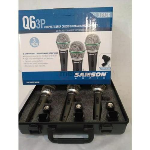 Promo Microphone / Mic Samson Q6 Pack isi 3 Dynamic Cicil 0% 3x ...