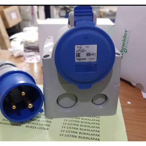 Jual Set Surface Mounting +Plug 32A 2P+E 3 Pin IP44 555254 + 555234 ...