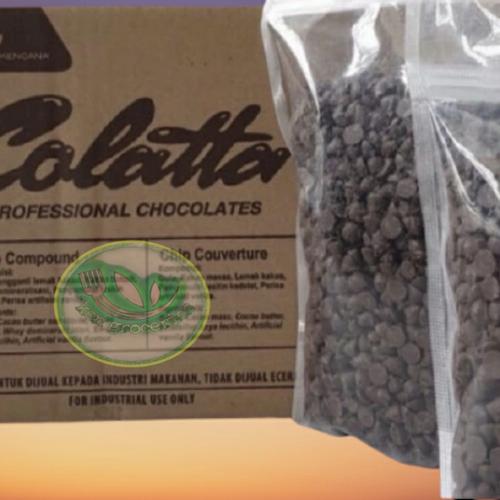 Jual colatta choco chips compound | colatta dark chocolate chips repack ...