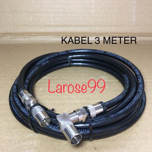 Jual Kabel Antena TV Jack Compression 3 METER Kabel Antena TV Male To Male - Jakarta Pusat ...